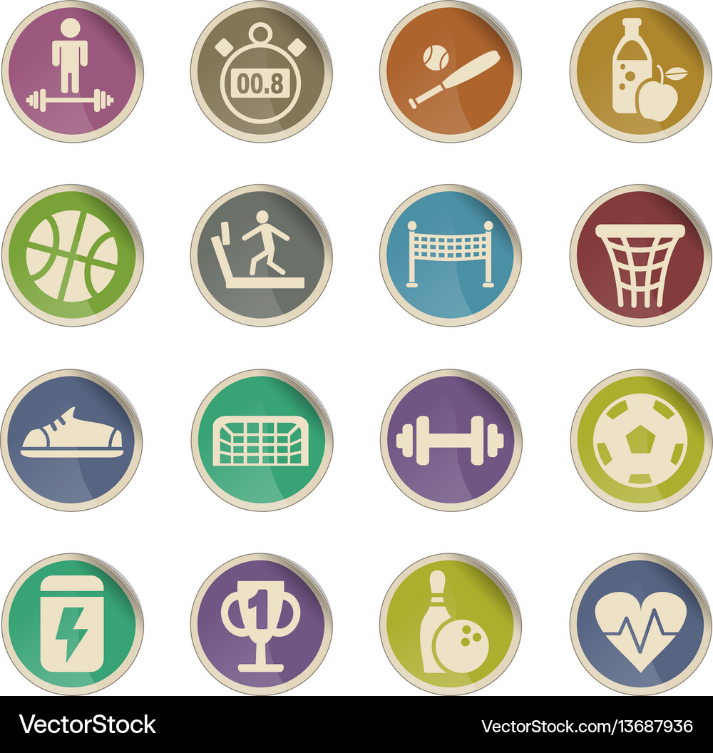 Sport icon set Royalty Free Vector Image - VectorStock