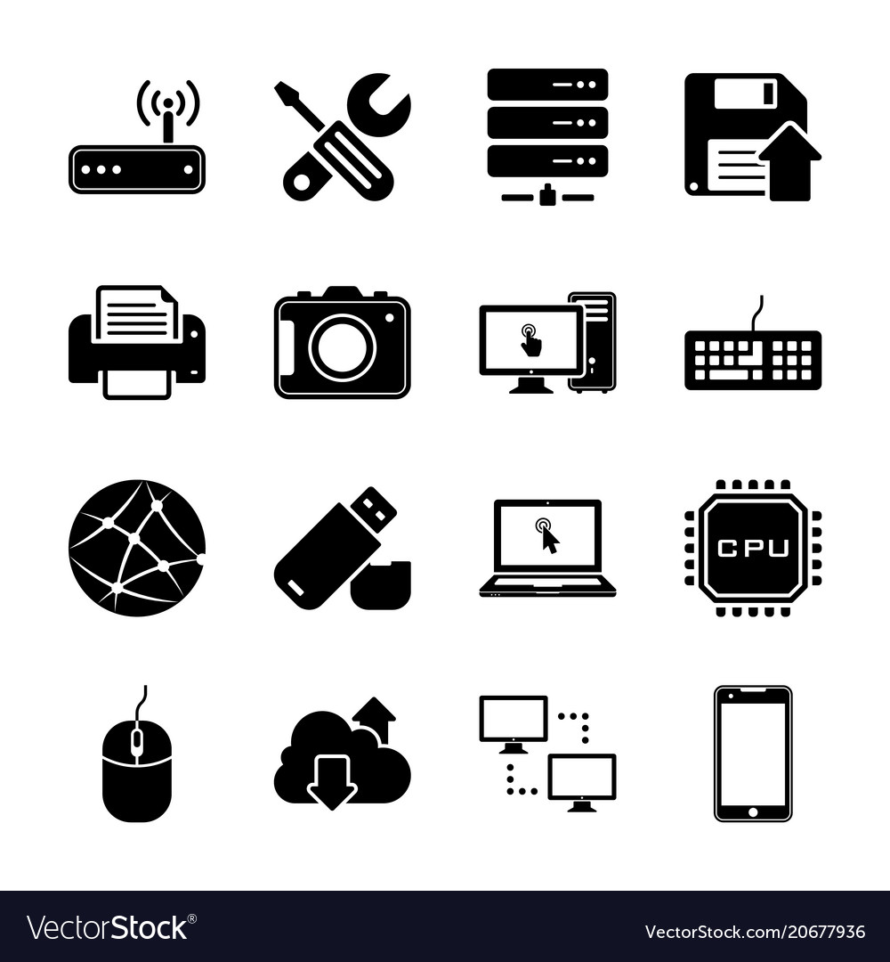 Technology and hardware Royalty Free Vector Image