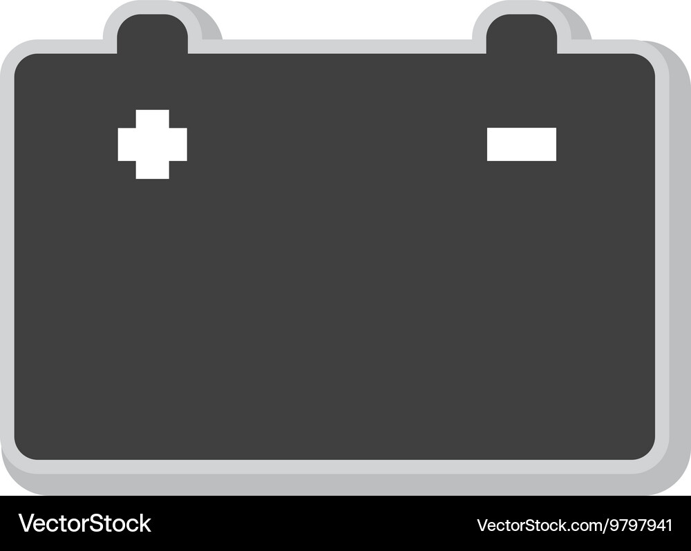 Battery isolated flat icon in black and white icon