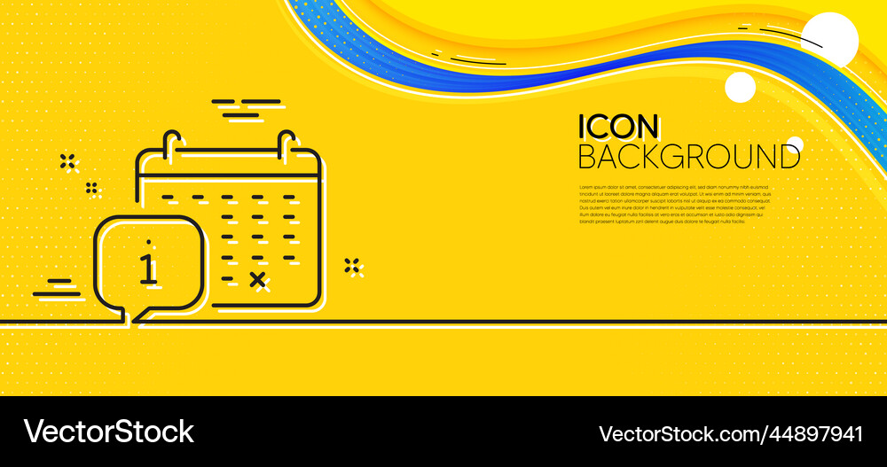 Calendar line icon appointment information sign Vector Image