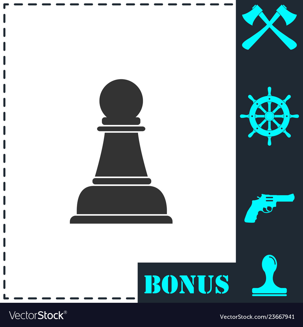 Chess icon flat Royalty Free Vector Image - VectorStock