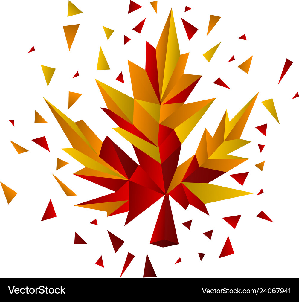 Geometric Maple Leaf Royalty Free Vector Image