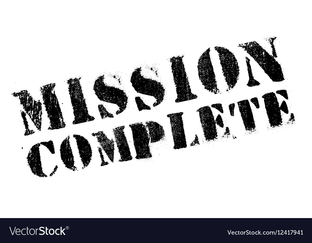 Mission complete stamp Royalty Free Vector Image