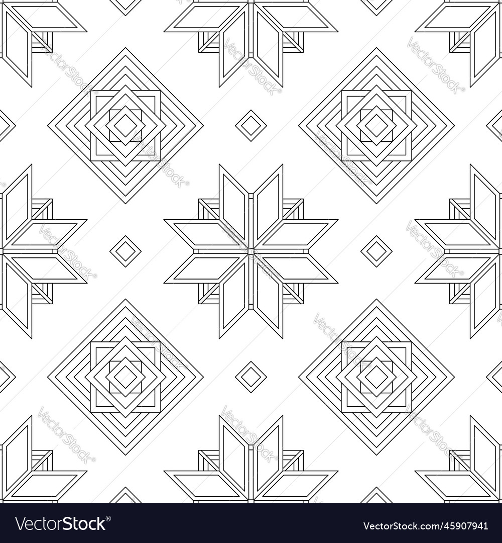 Seamless pattern with ornamental composition Vector Image