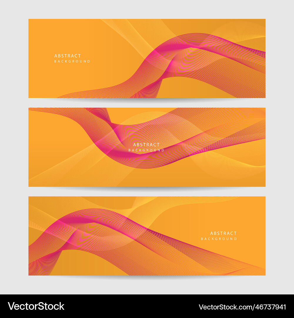 Set of abstract wave flowing banner background Vector Image