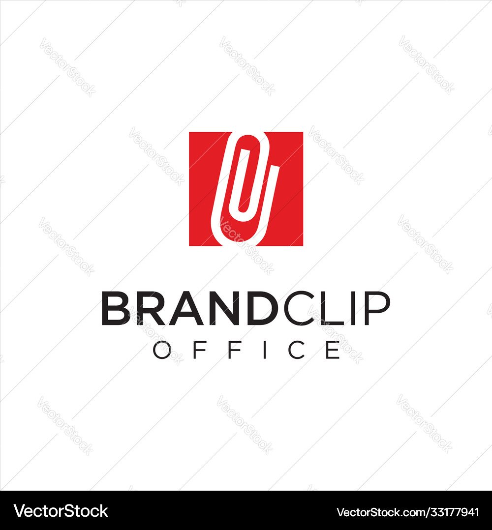 Square clip logo idea icon design stock Royalty Free Vector