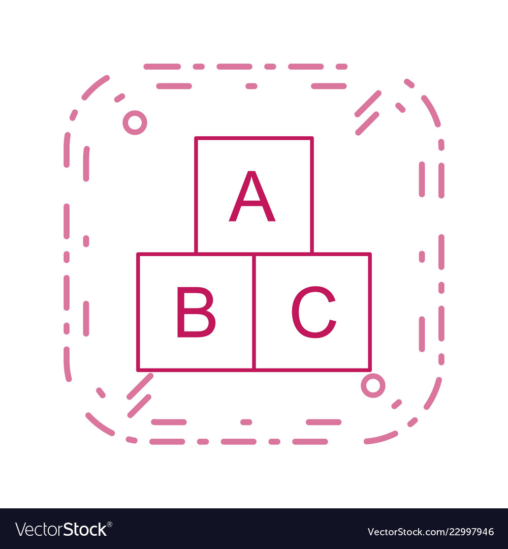 Abc cubes icon Royalty Free Vector Image - VectorStock