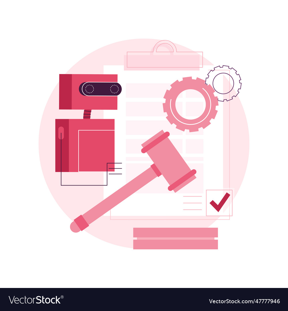 Artificial intelligence regulations abstract Vector Image