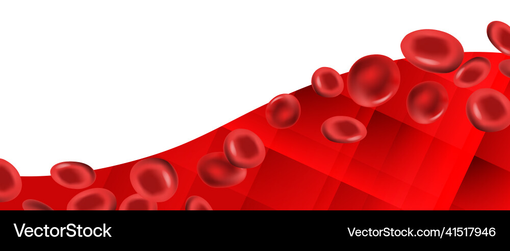 Banner with red blood cells Royalty Free Vector Image