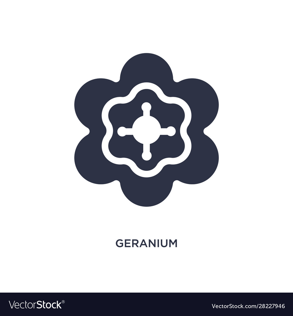 Geranium icon on white background simple element Vector Image