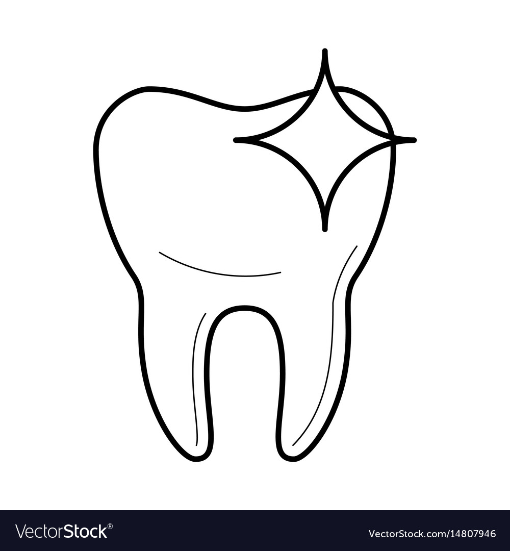 Healthy clean tooth icon Royalty Free Vector Image