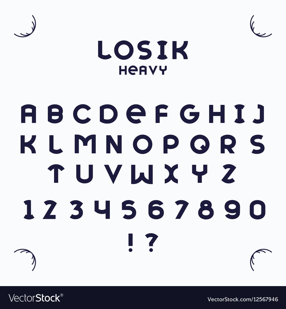 Losik Heavy Font Royalty Free Vector Image VectorStock losik-heavy-font-royalty-free-vector-image-vectorstock