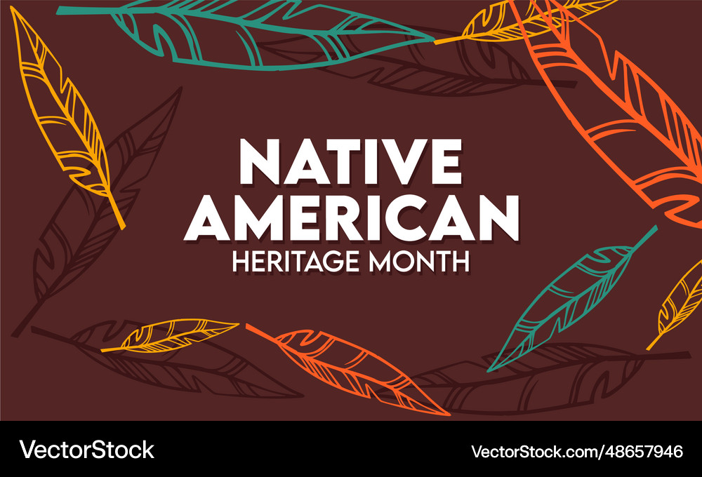 Native american heritage month Royalty Free Vector Image