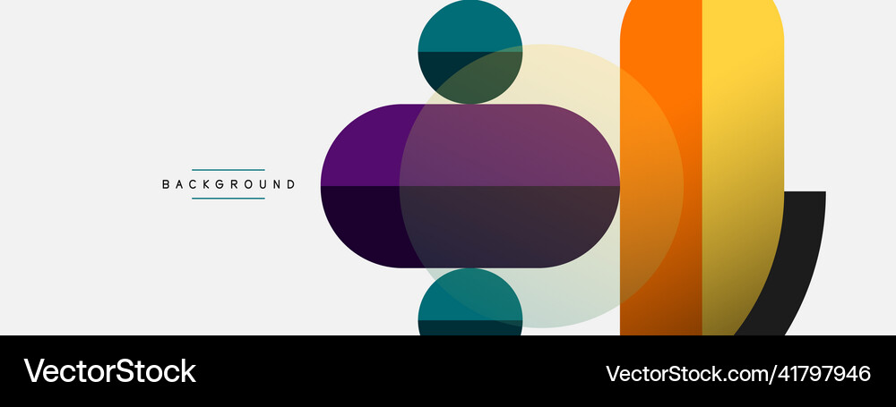 Round geometric shapes lines and circles Vector Image