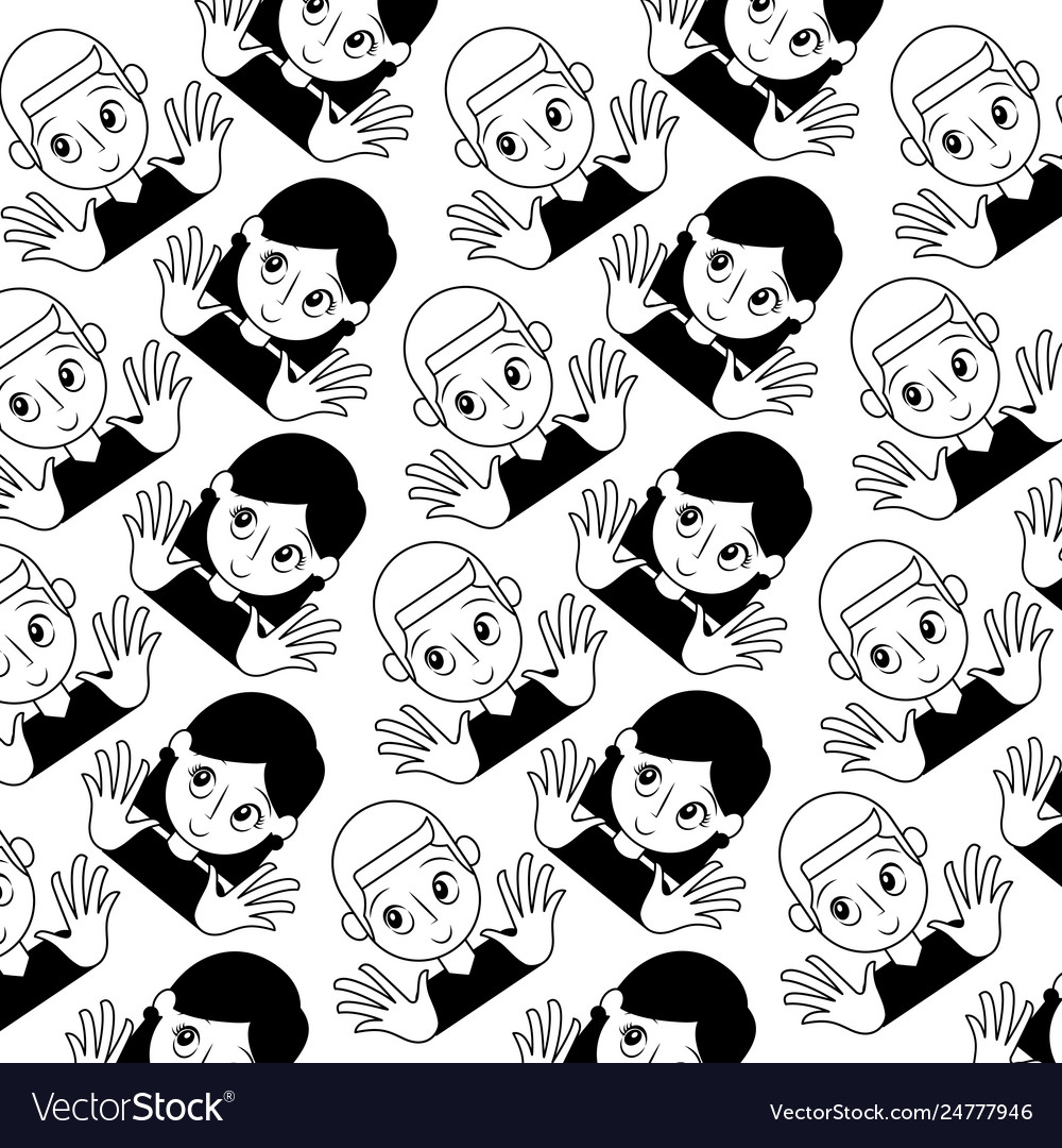 Young couple avatar pattern Royalty Free Vector Image