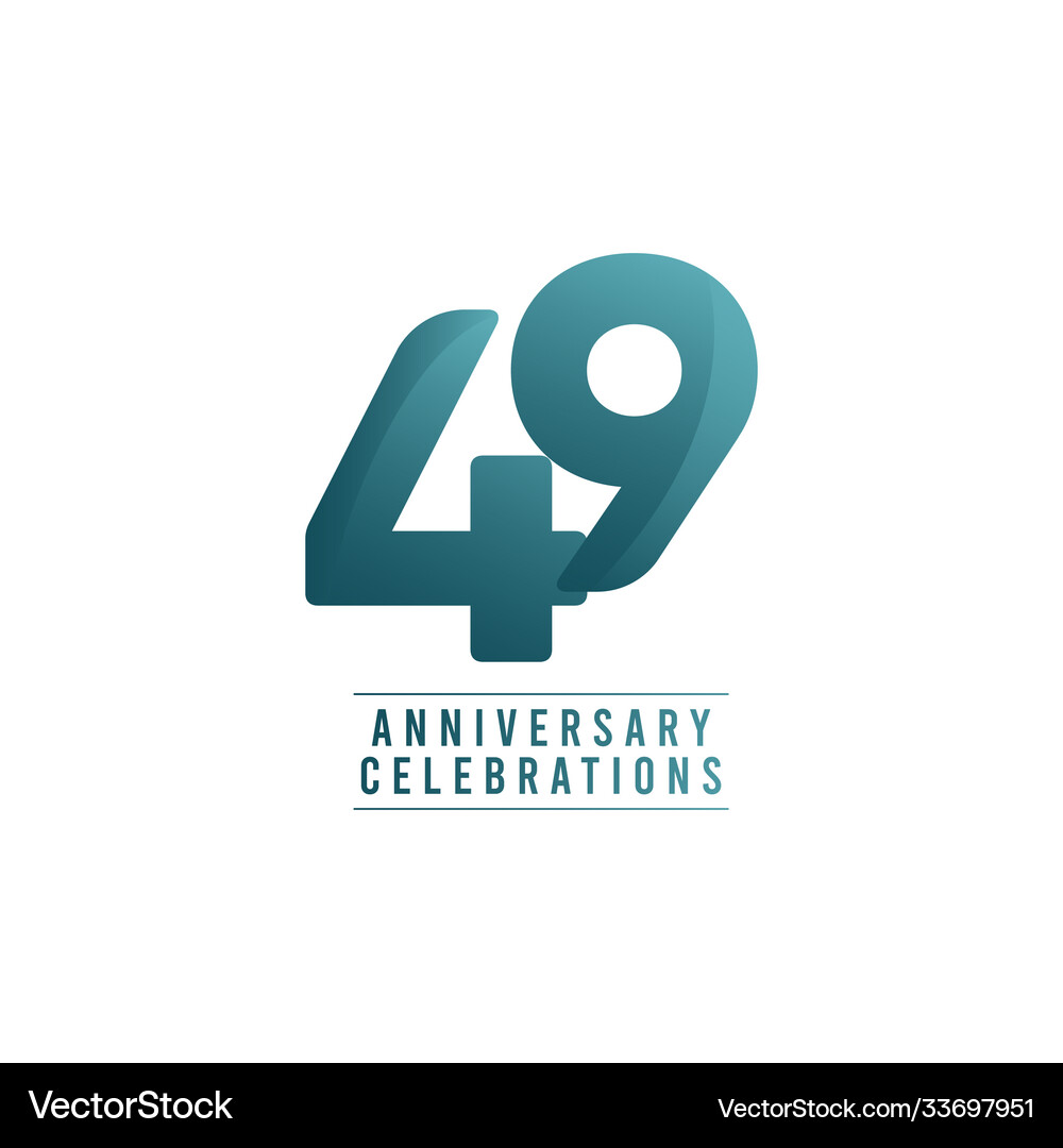 49 years anniversary celebrations template design Vector Image