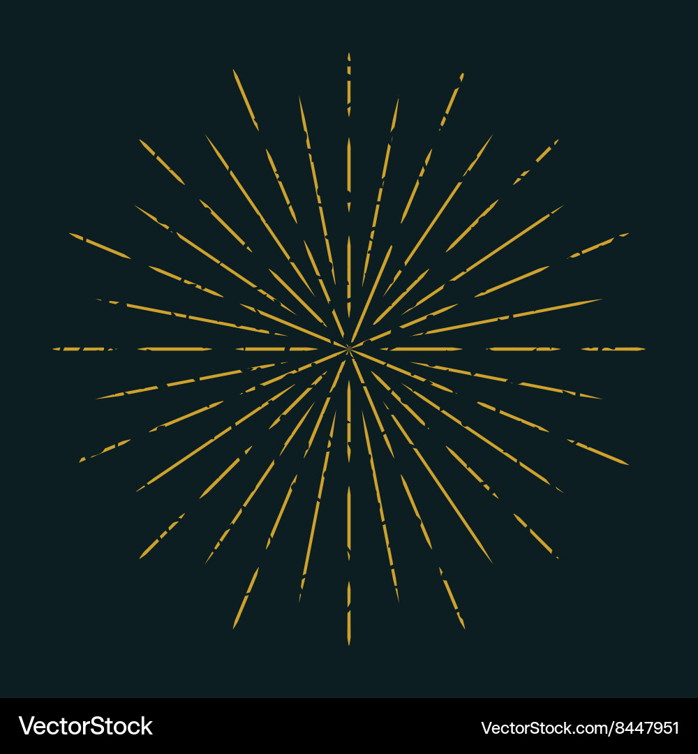 Abstract ray of the sun decoration element Vector Image