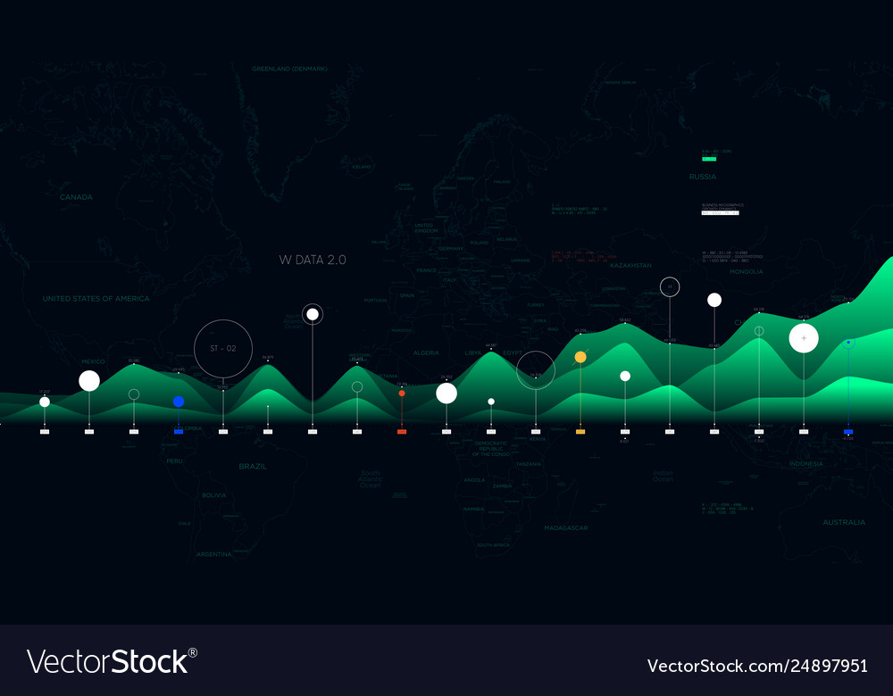 Big data visualization business analytics on the Vector Image