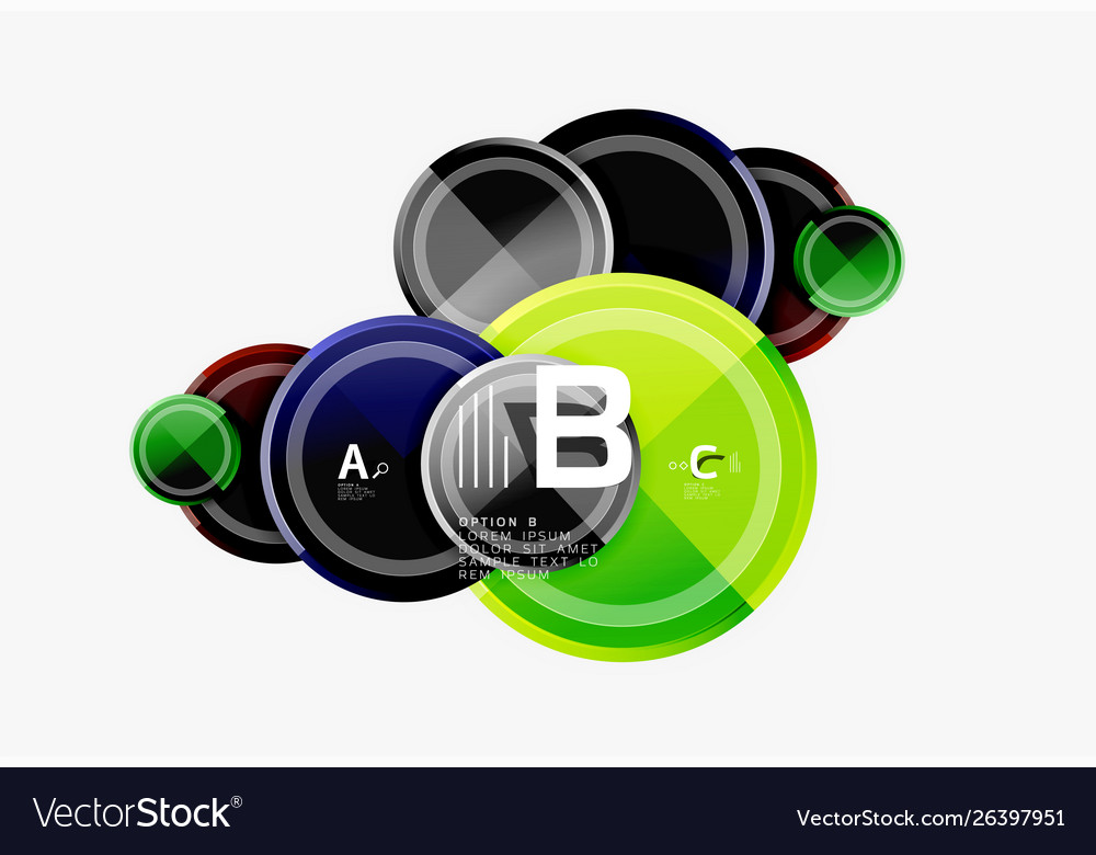 Circular pattern abstract circles composition Vector Image