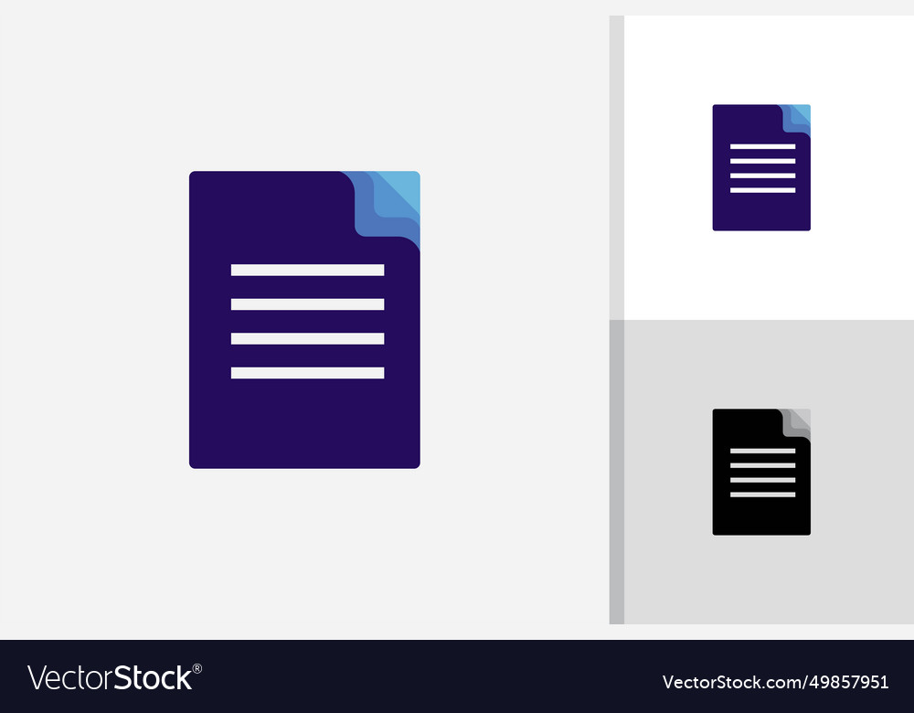 Document logo design concept template Royalty Free Vector