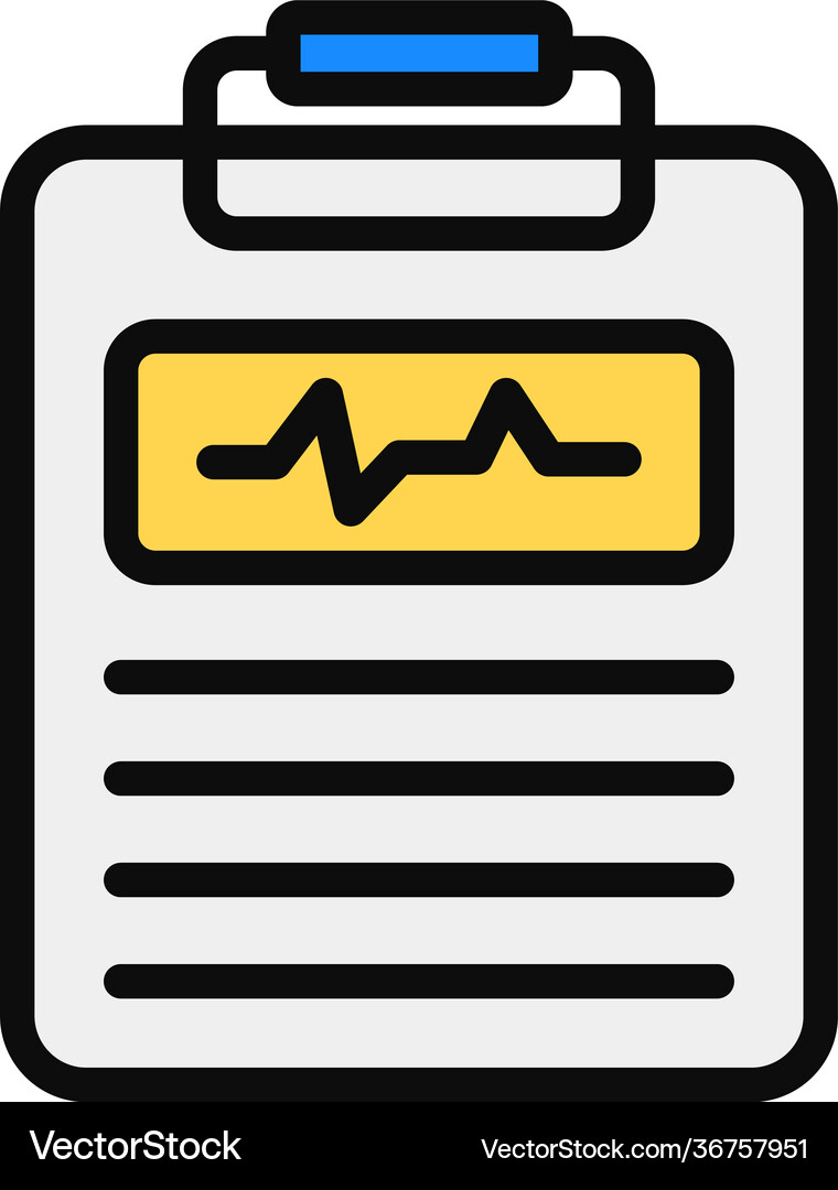 Ecg report Royalty Free Vector Image - VectorStock