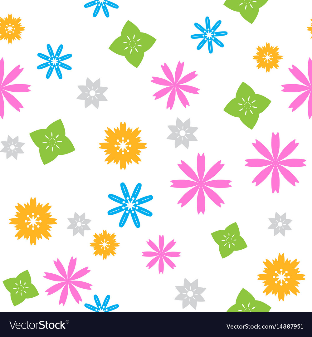 Flower pattern seamless Royalty Free Vector Image