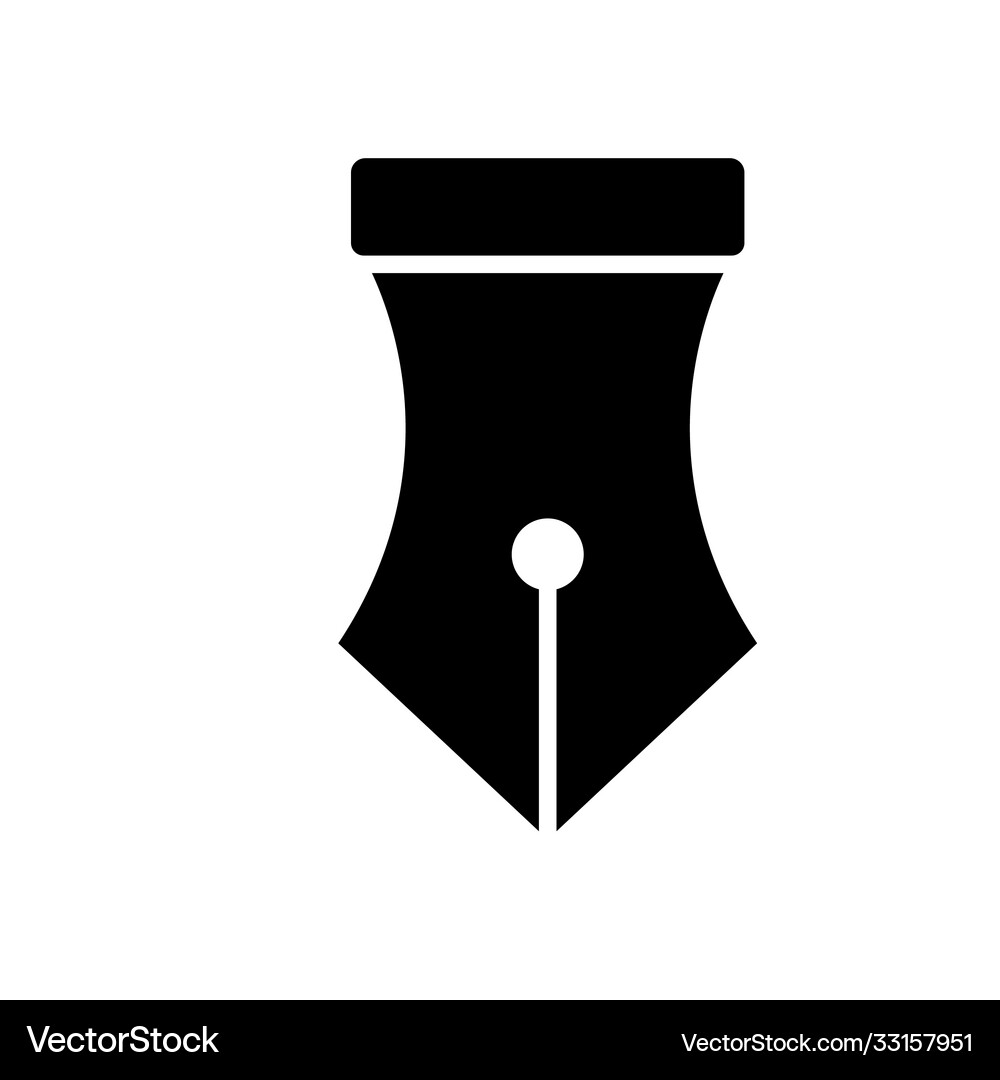 Fountain pen icon education symbol Royalty Free Vector Image