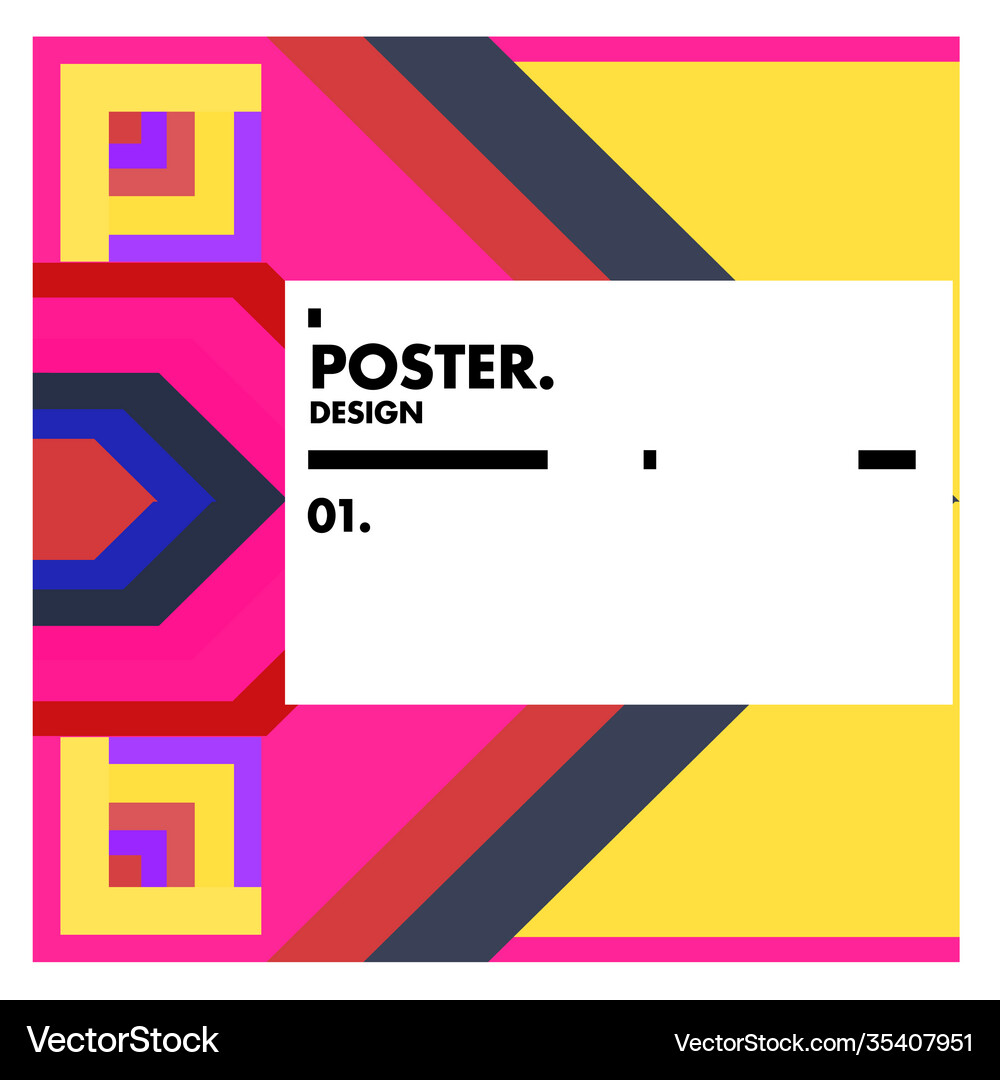 Geometric colorful pattern for poster and banner Vector Image