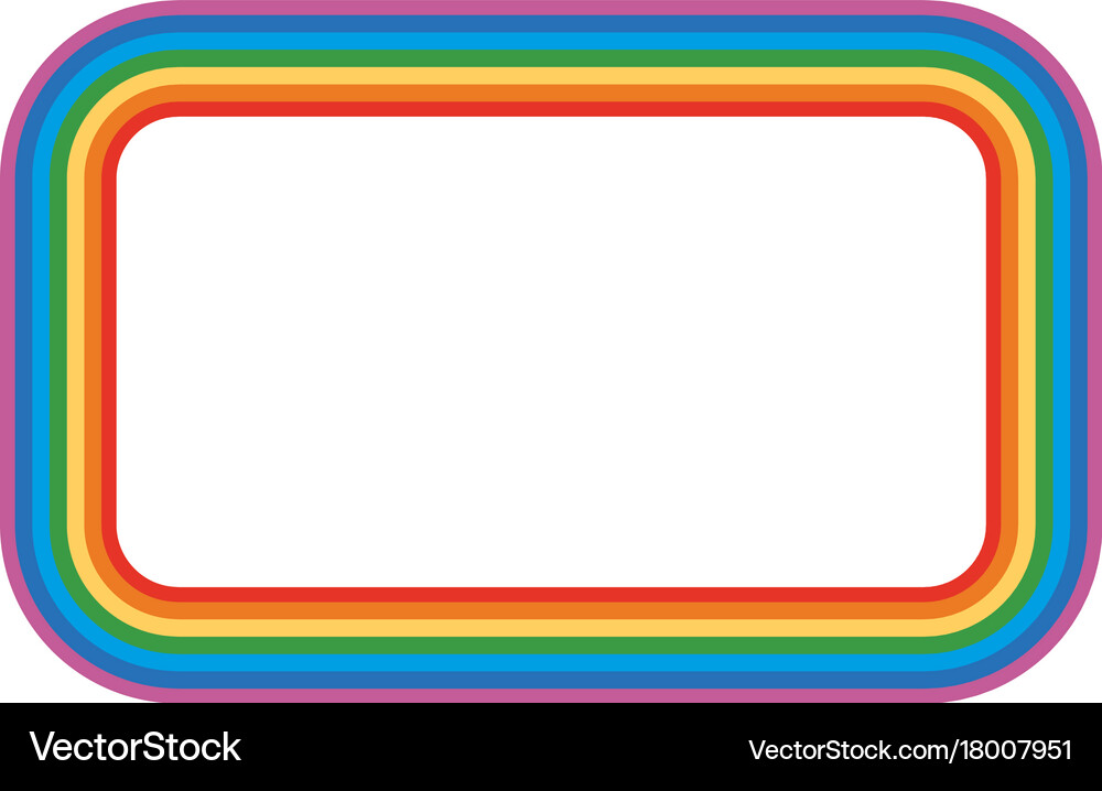 Rainbow Frame Border Royalty Free Vector Image