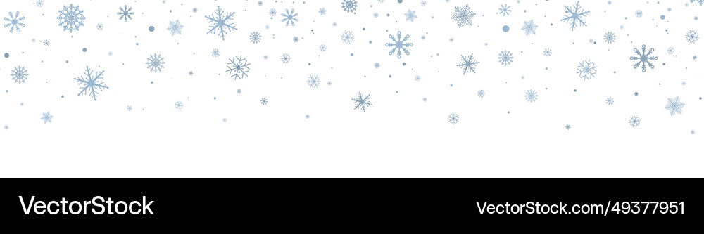 Silver and blue snowflakes frame luxury christmas Vector Image