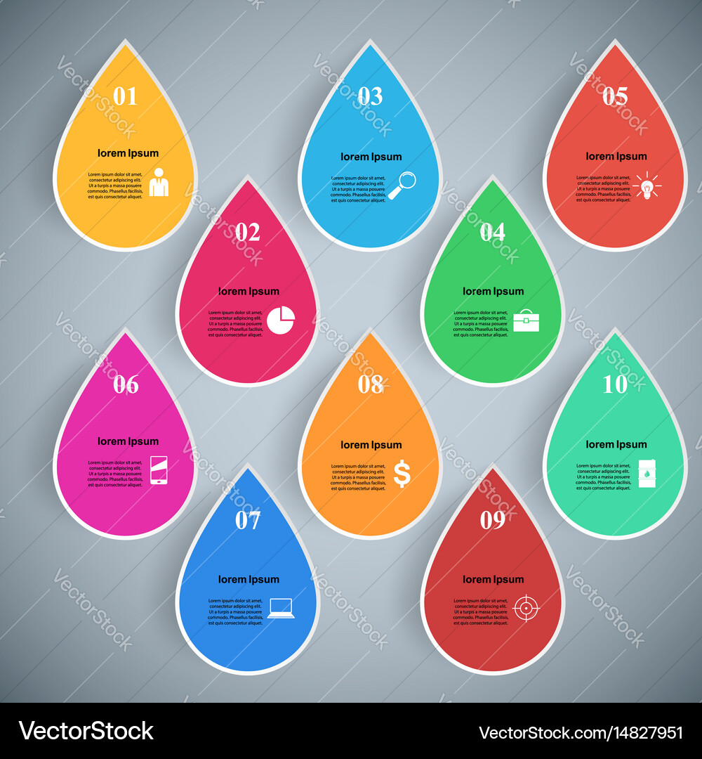 Water icon business infographics Royalty Free Vector Image
