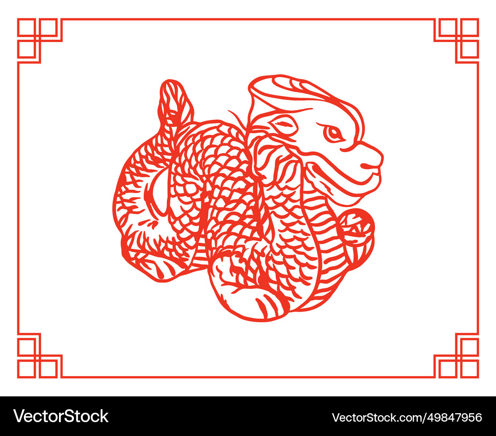 Chinese Dragon New Year Design Royalty Free Vector Image