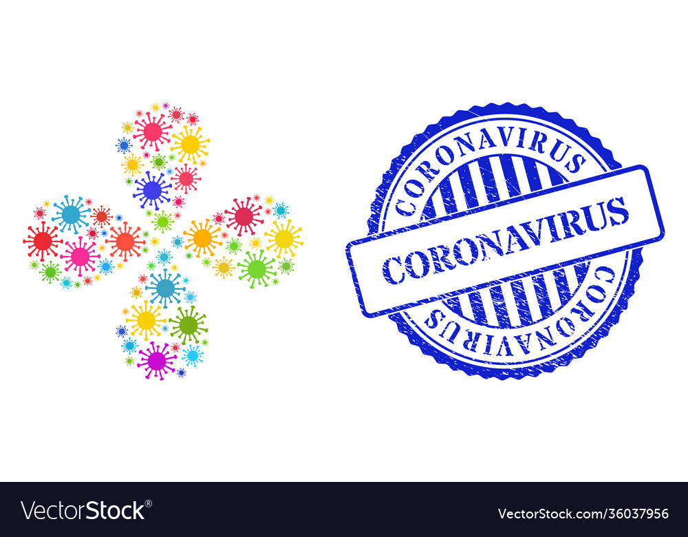 Coronavirus distress rubber imprint Royalty Free Vector Coronavirus distress rubber imprint Royalty Free Vector