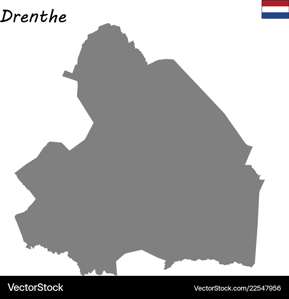 Drenthe Province Map Royalty Free Vector Image