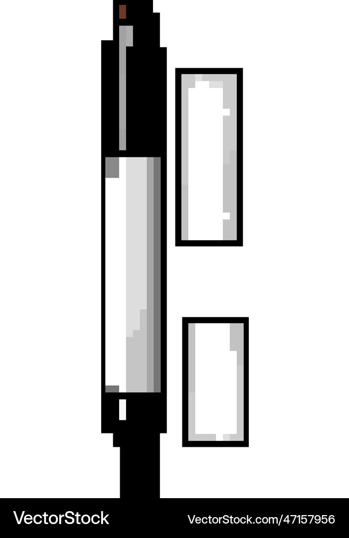 Eye eyebrow pencil game pixel art Royalty Free Vector Image