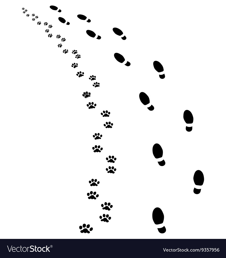 Man and dog Royalty Free Vector Image - VectorStock