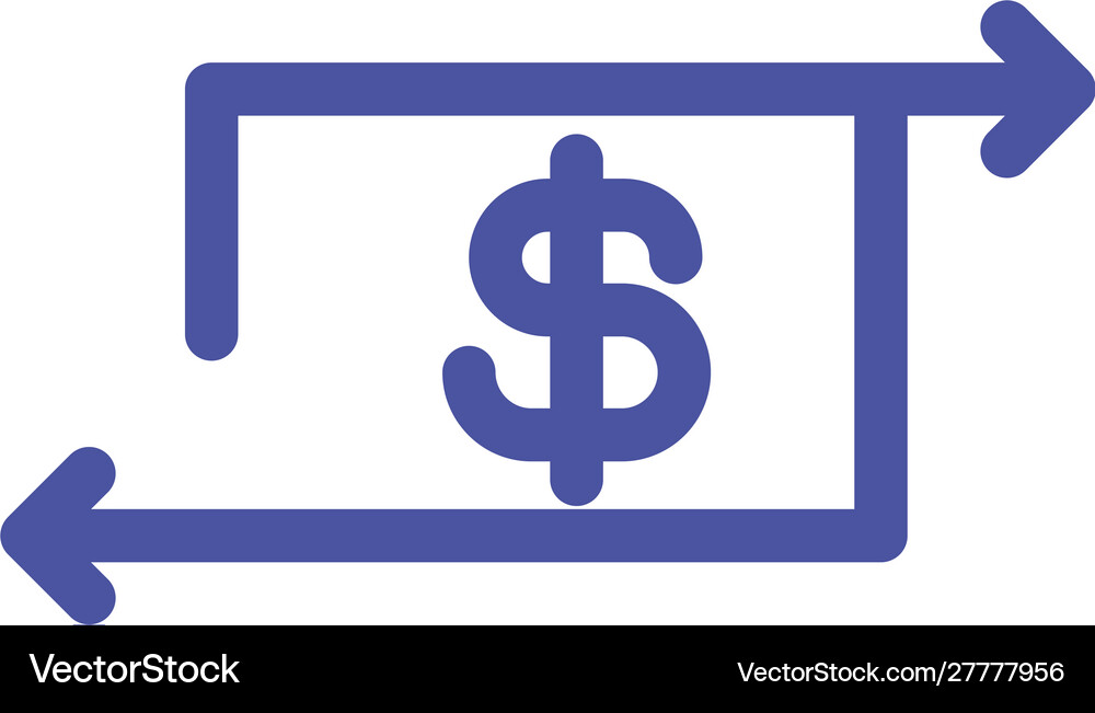 Money with symbol dollar on white background Vector Image