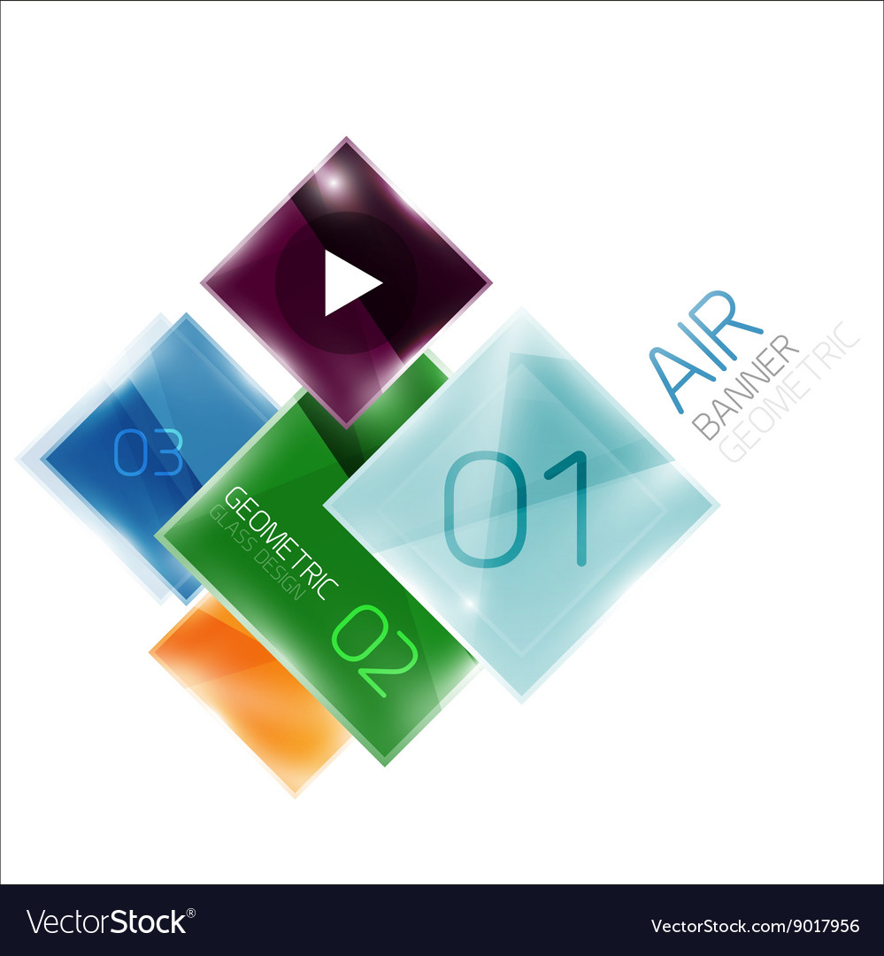 Multicolored squares with sample text Royalty Free Vector