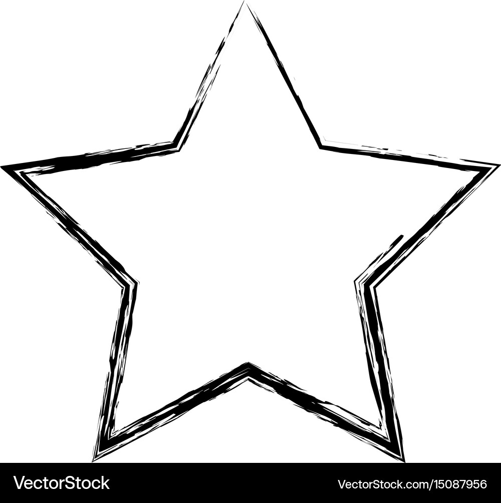 Star funny comic cartoon decoration icon Vector Image