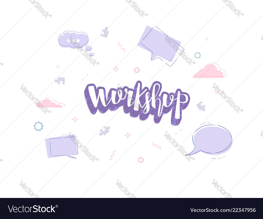 Workshop template Royalty Free Vector Image - VectorStock