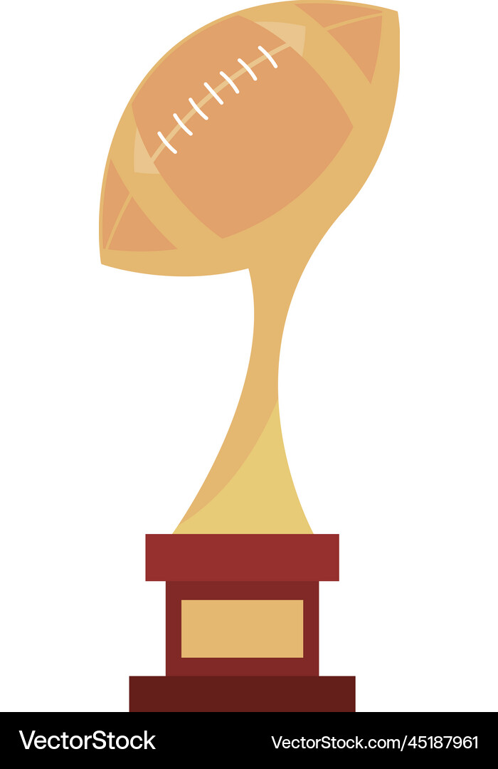 American football trophy Royalty Free Vector Image