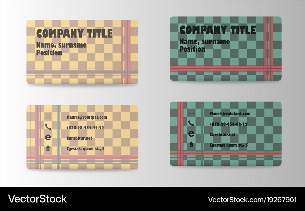 Business card background design with logo Vector Image