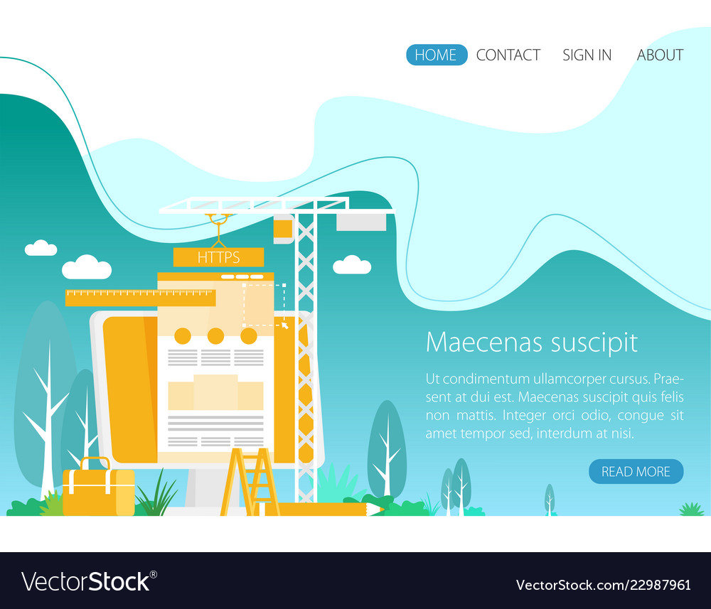 Flat of web design and development concepts Vector Image