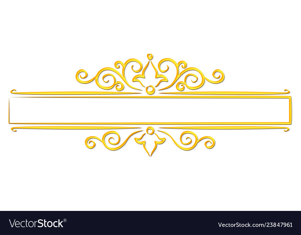 Gold frame with pattern Royalty Free Vector Image