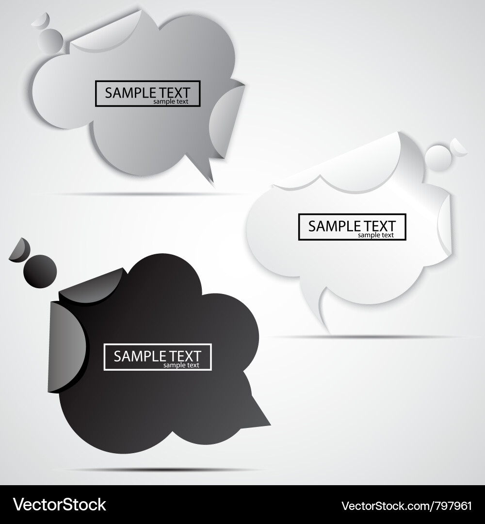 Paper cloud bubble for speech Royalty Free Vector Image