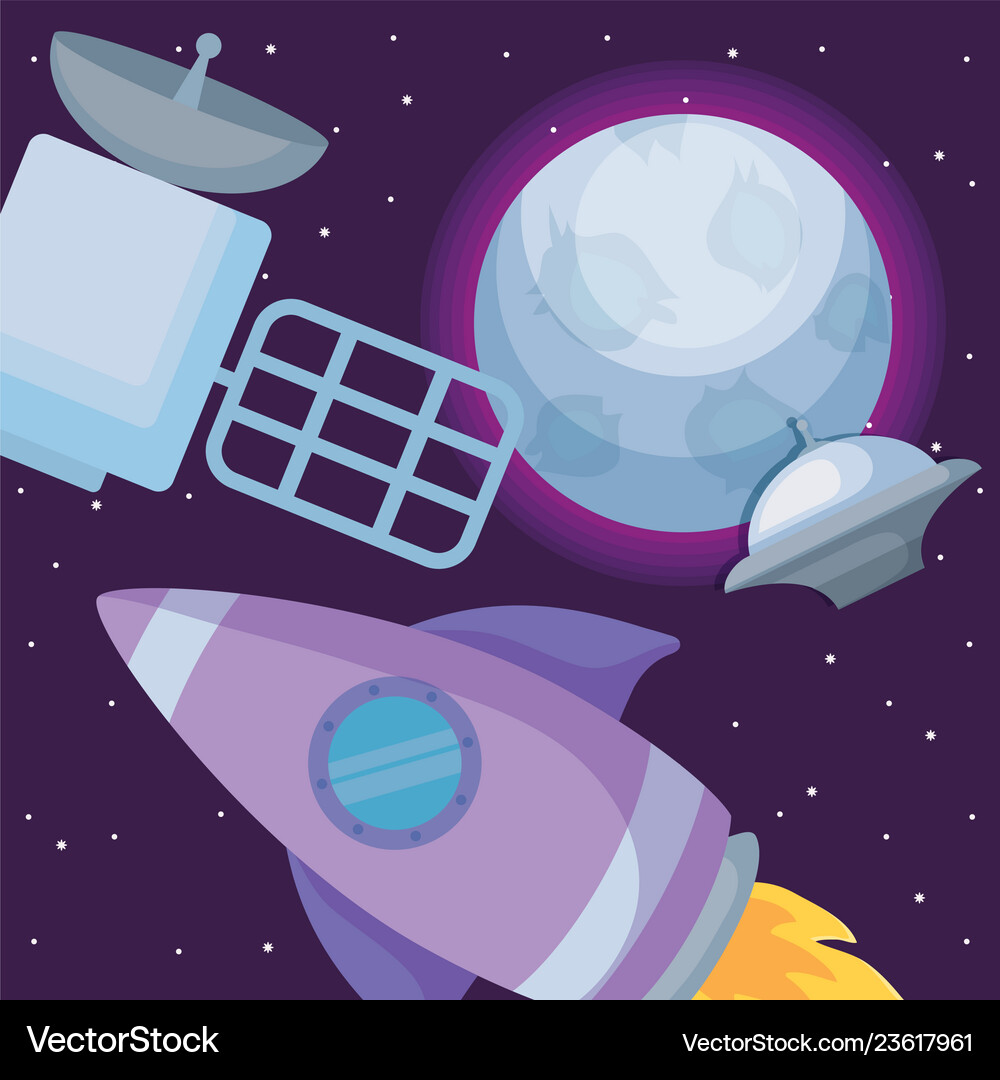 Rocket space design Royalty Free Vector Image - VectorStock