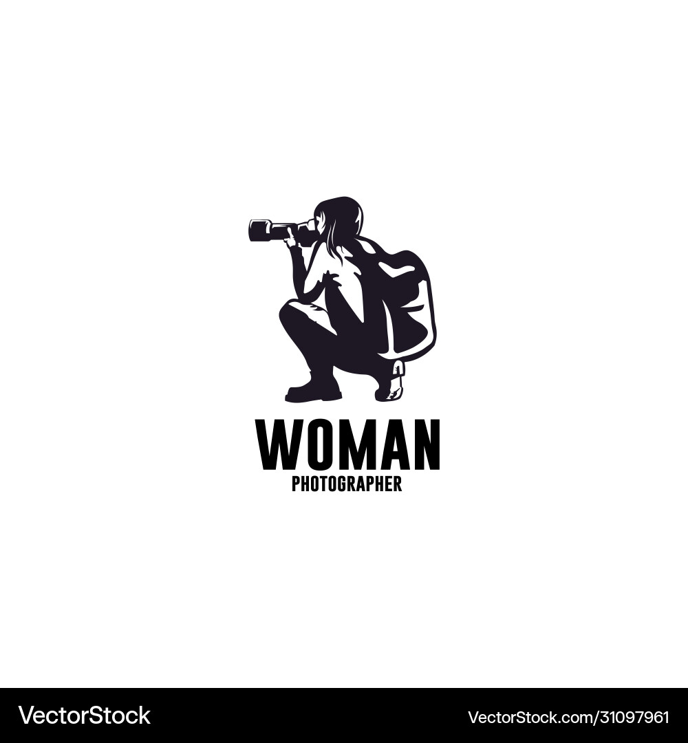 Woman photographer Royalty Free Vector Image - VectorStock