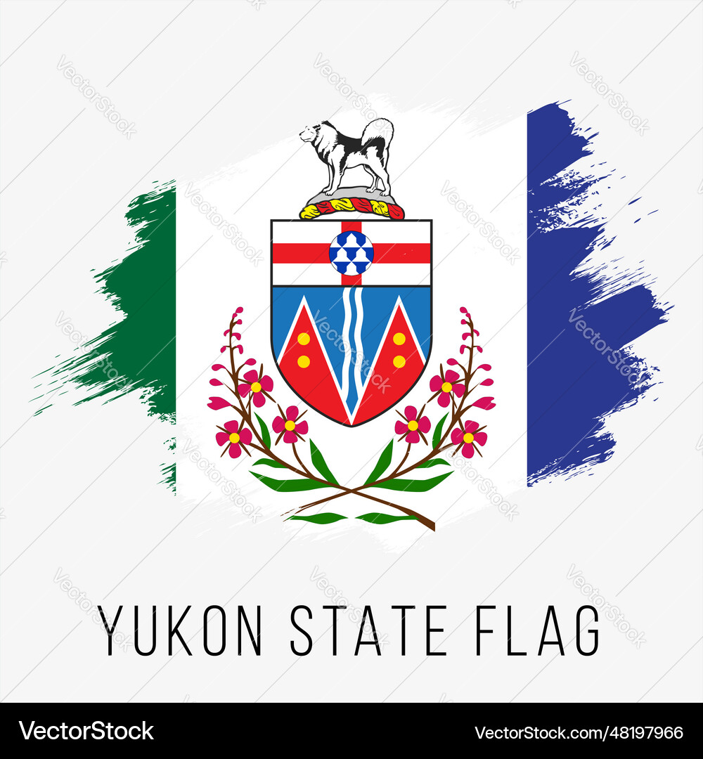 Canada province yukon flag design template Vector Image