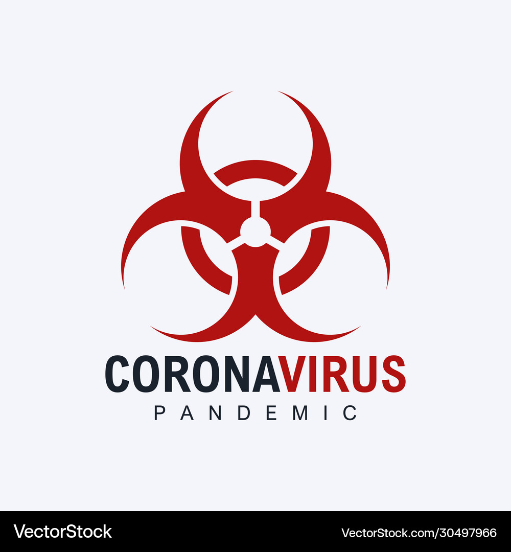 Coronavirus biohazard biological danger symbol Vector Image