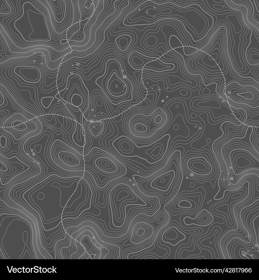 Grey contours topography geographic Royalty Free Vector